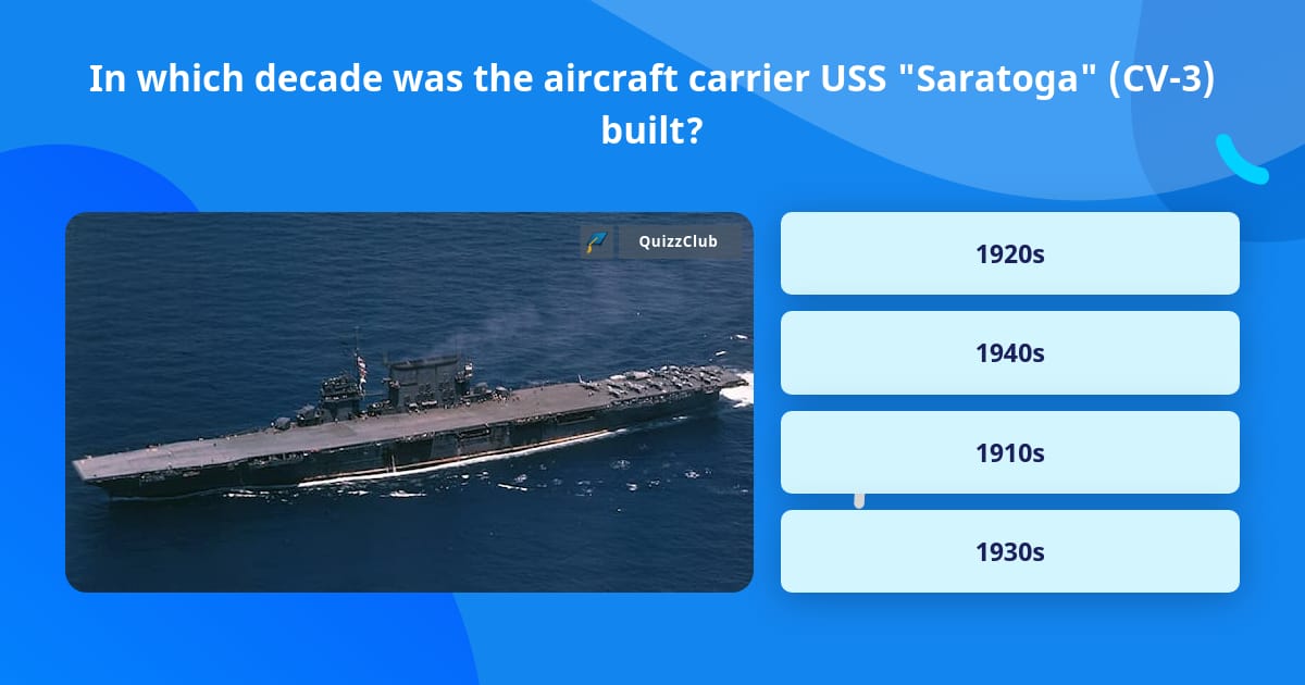 In which decade was the aircraft... | Trivia Questions | QuizzClub