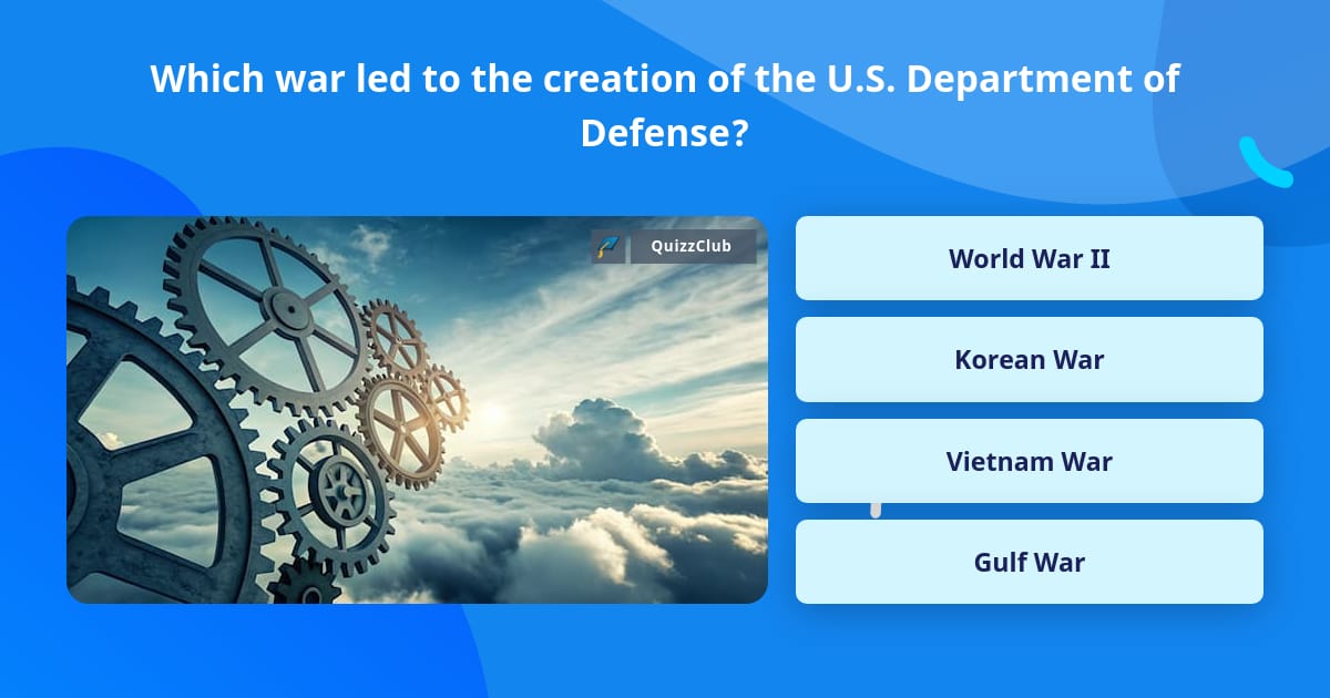Which war led to the creation of the... | Trivia Questions | QuizzClub