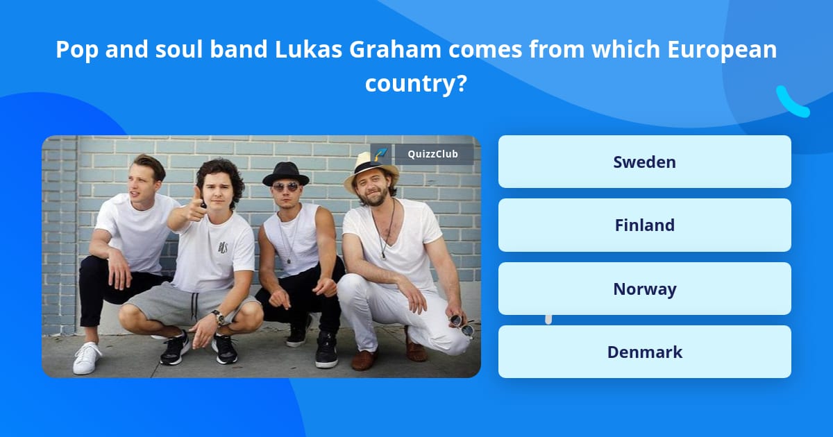 Pop and soul band Lukas Graham comes... | Trivia Questions | QuizzClub