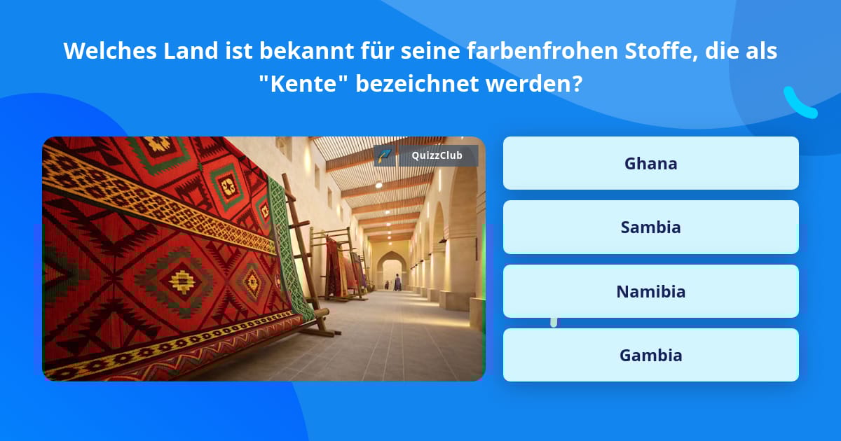Welches Land ist bekannt für seine... | Quizfragen | QuizzClub