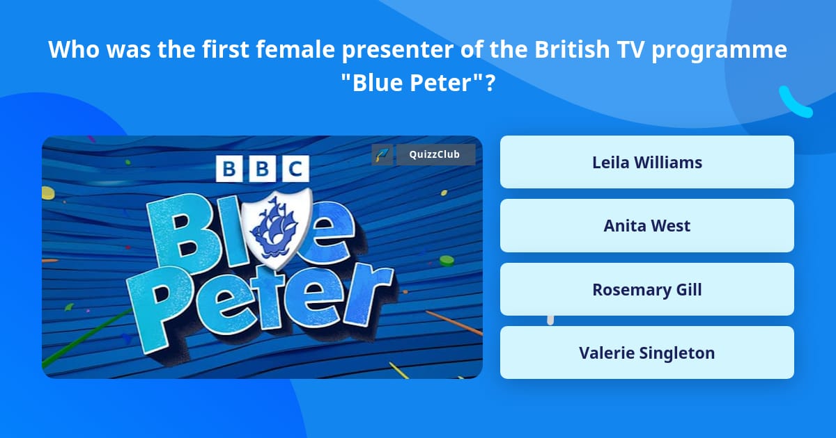 Who was the first female presenter... | Trivia Questions | QuizzClub
