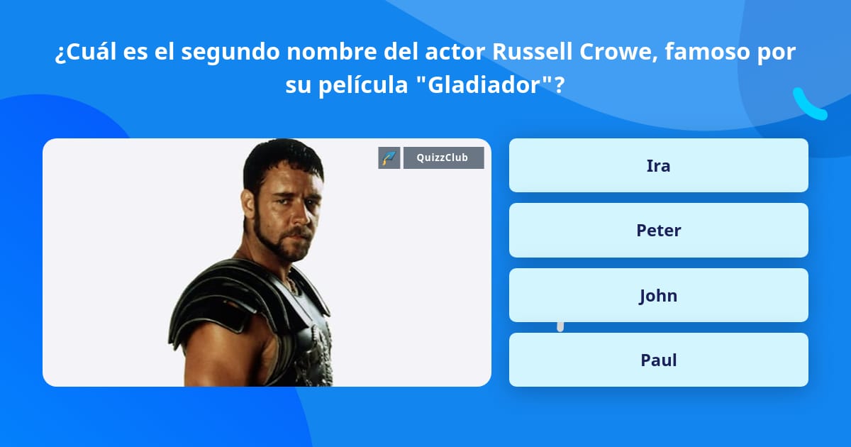 ¿Cuál es el segundo nombre del actor... | Las Preguntas Trivia