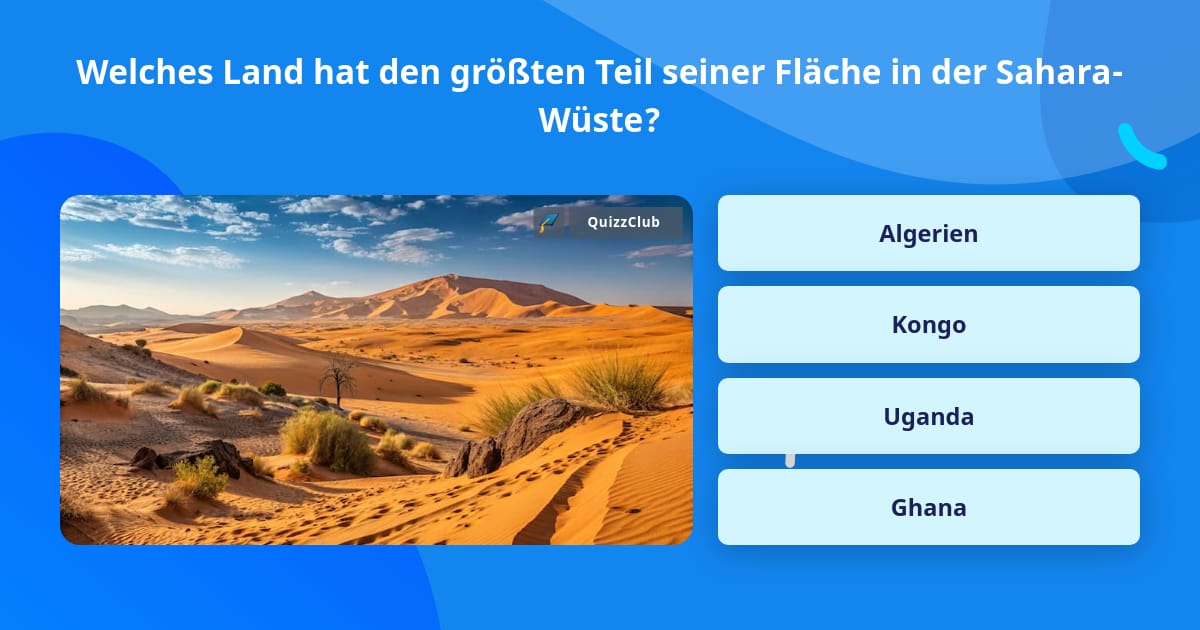Welches Land hat den größten Teil... | Quizfragen | QuizzClub