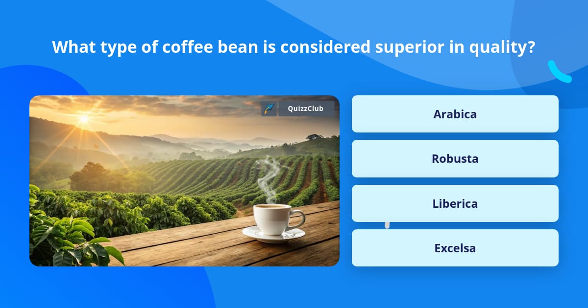 What type of coffee bean is... | Trivia Questions | QuizzClub