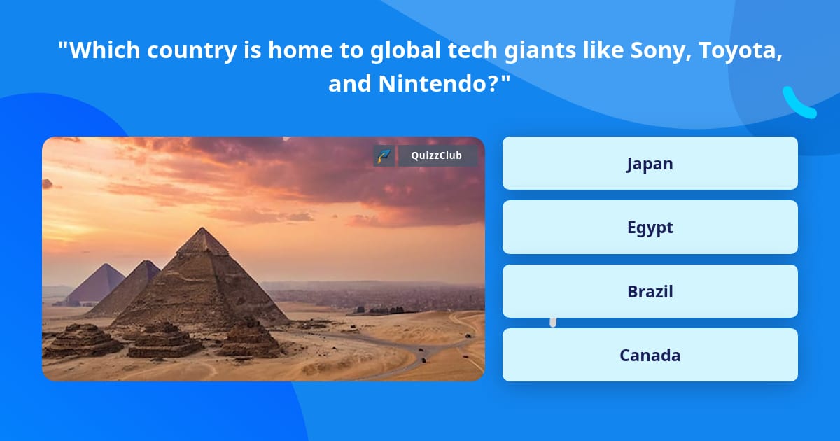 Which country is home to global tech... | Trivia Answers | QuizzClub