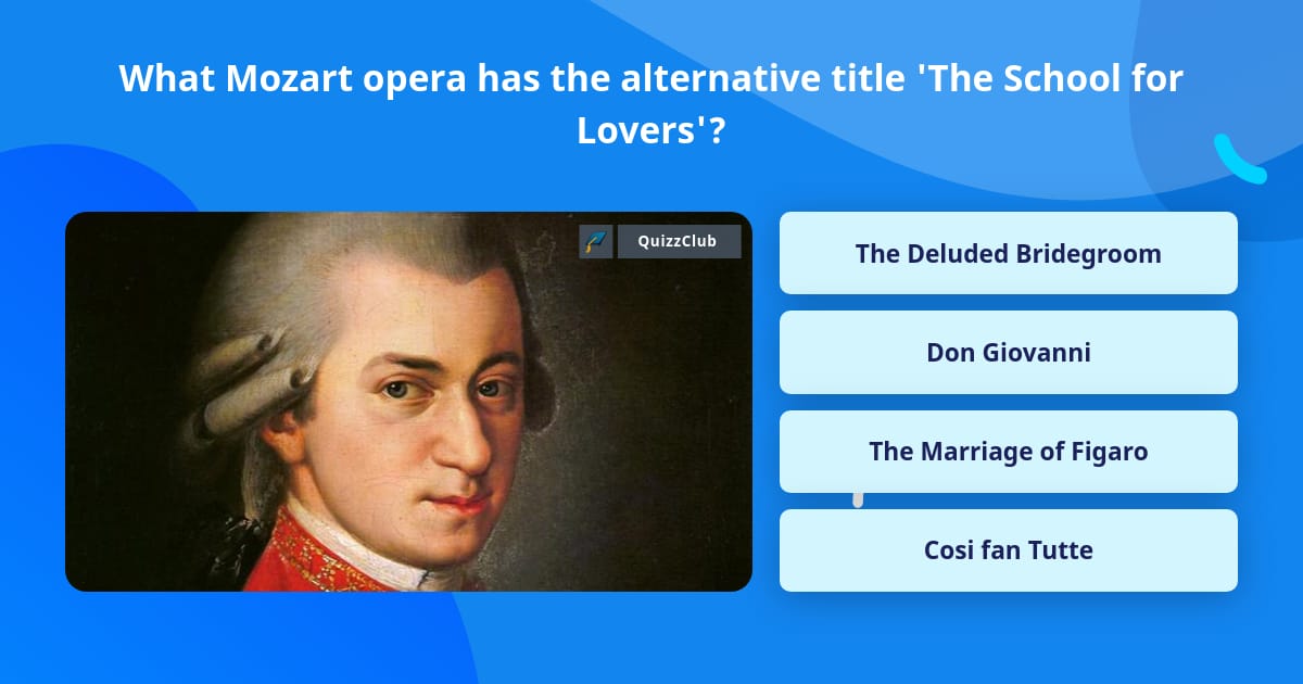 What Mozart opera has the... | Trivia Questions | QuizzClub