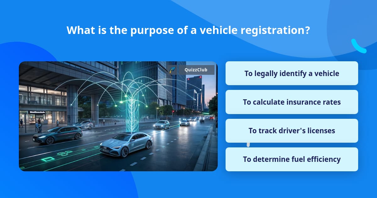 What is the purpose of a vehicle... | Trivia Questions | QuizzClub