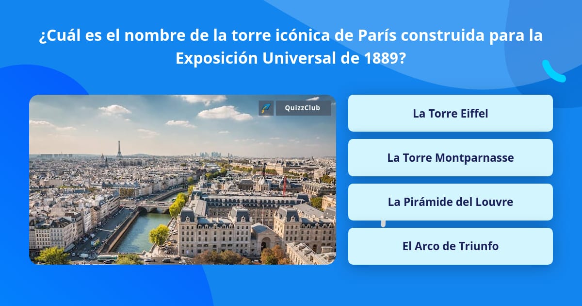 ¿Cuál es el nombre de la torre... | Las Preguntas Trivia | QuizzClub