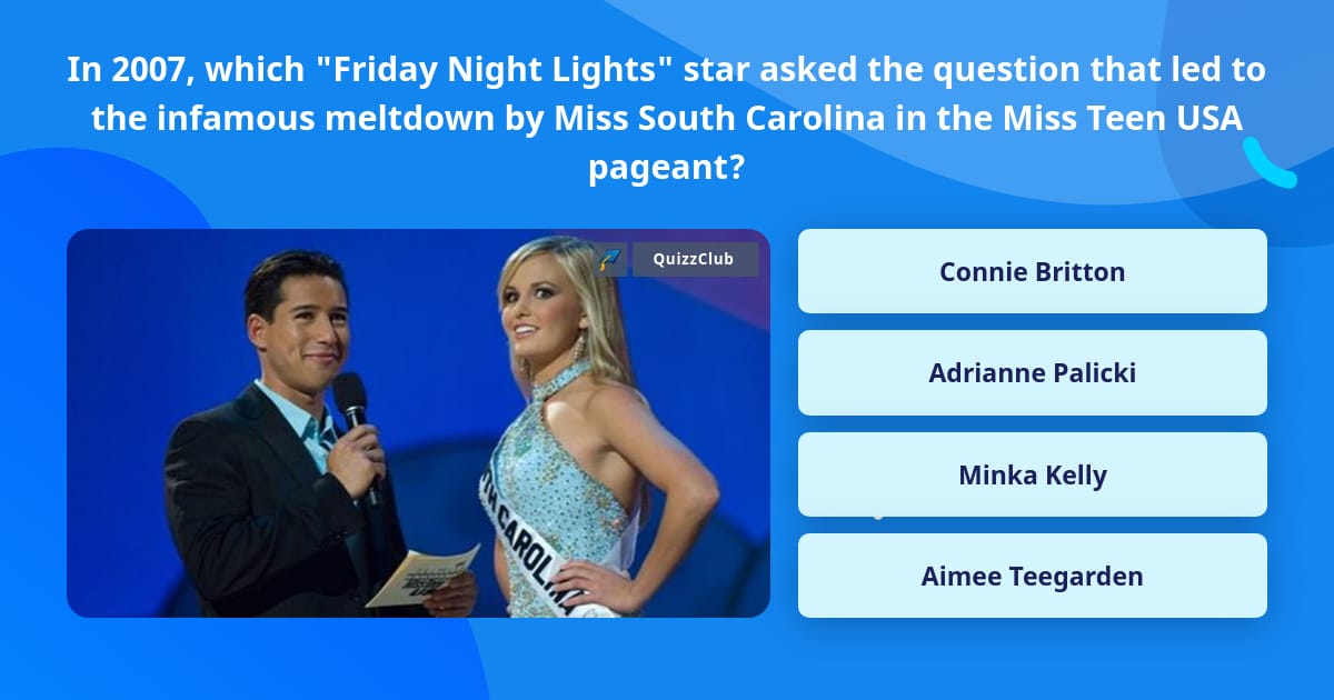 In 2007, which "Friday Night Lights"... | Trivia Answers | QuizzClub