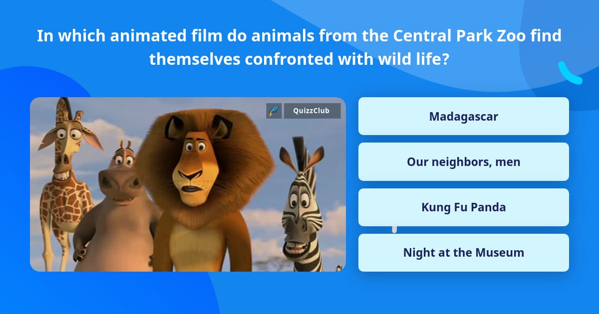 In which animated film do animals... | Trivia Questions | QuizzClub