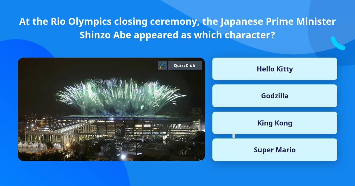At the Rio Olympics closing... | Trivia Answers | QuizzClub