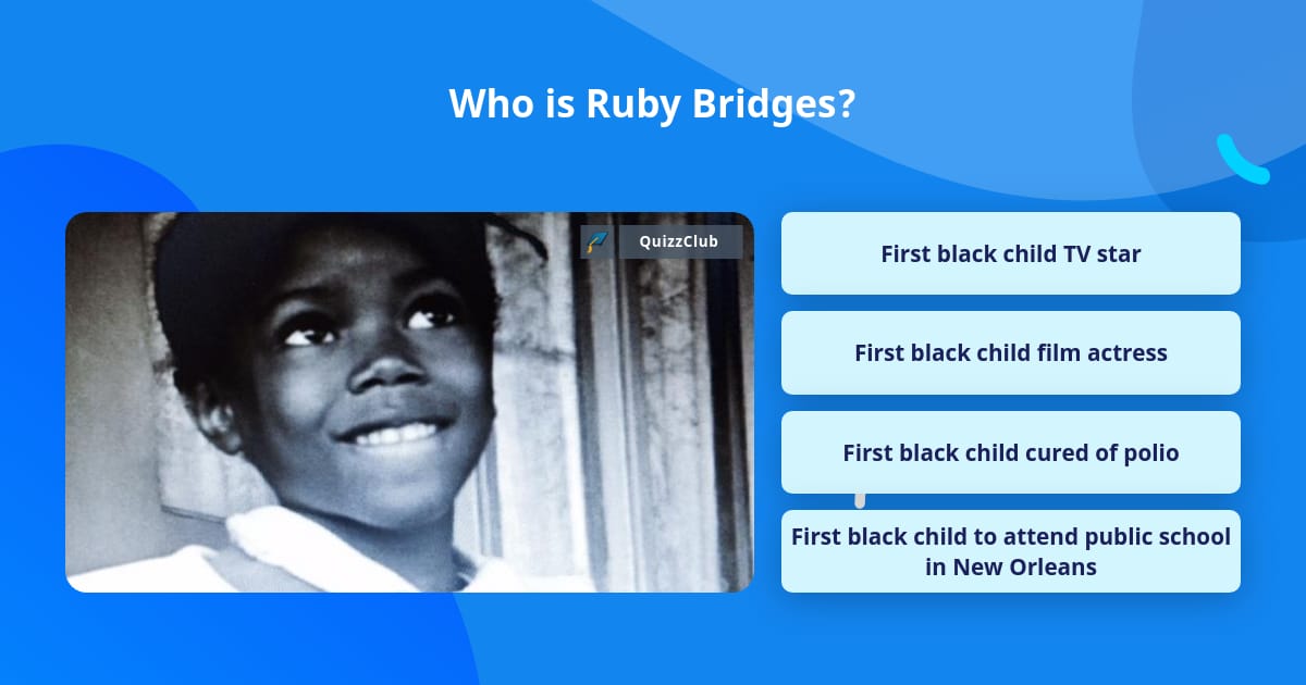 Who is Ruby Bridges? | Trivia Questions | QuizzClub