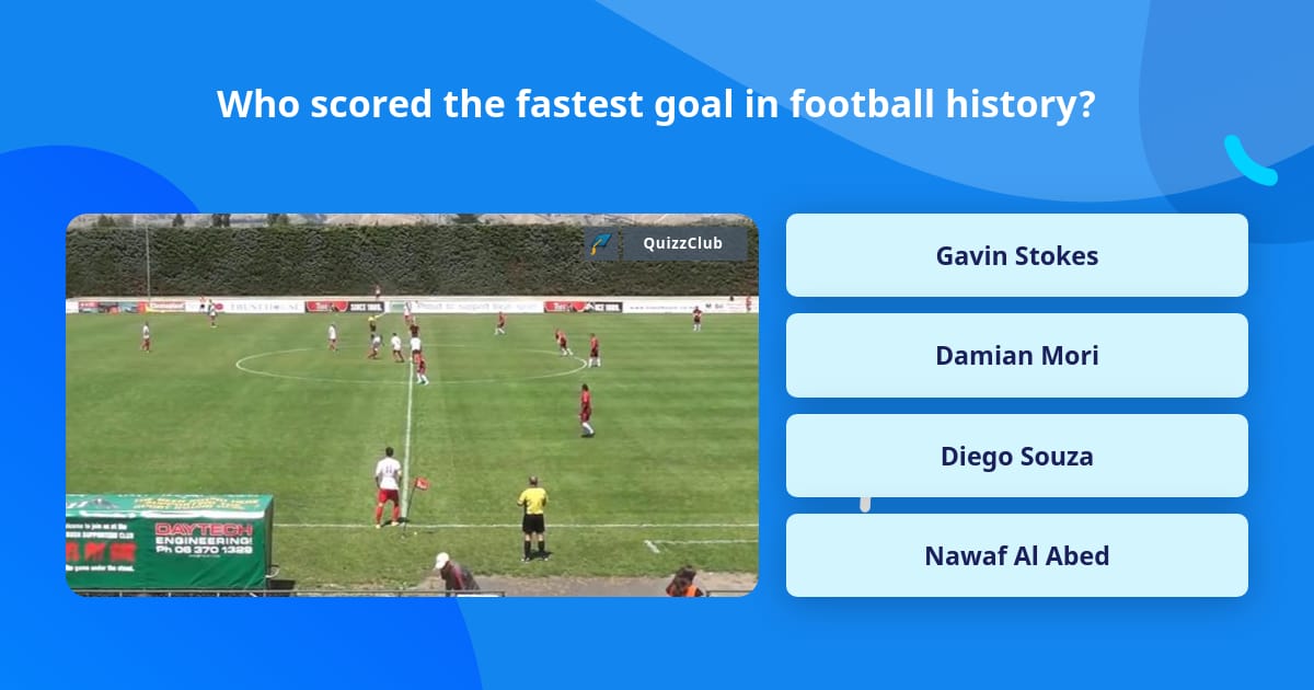 Who scored the fastest goal in... | Trivia Answers | QuizzClub