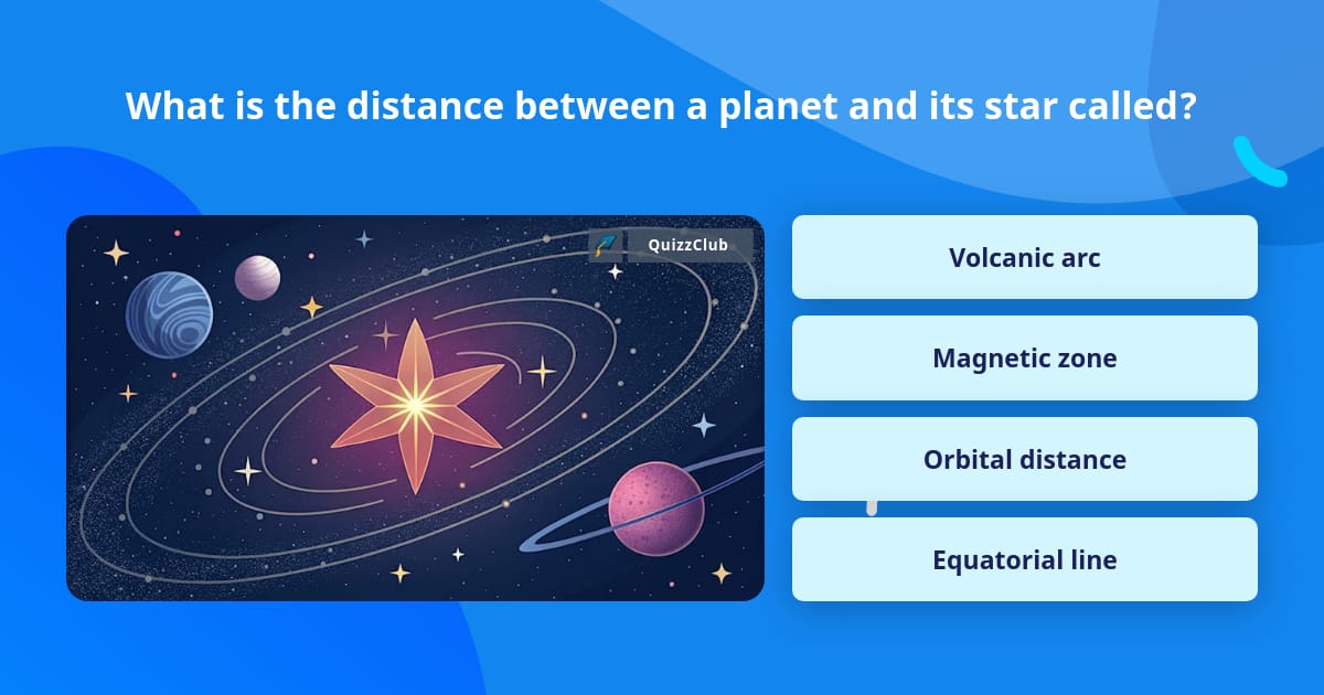 What is the distance between a... | Trivia Questions | QuizzClub