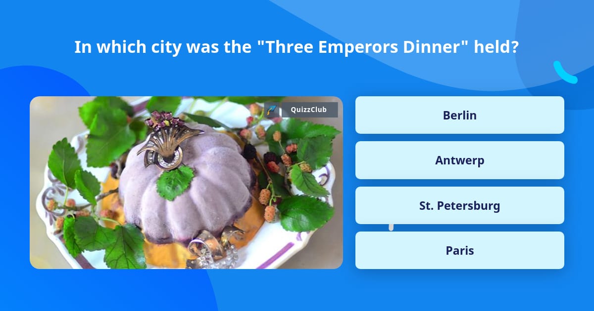 In which city was the "Three... | Trivia Questions | QuizzClub