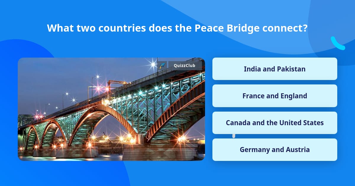 What two countries does the Peace... | Trivia Answers | QuizzClub