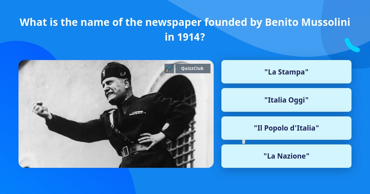 What is the name of the newspaper... | Trivia Answers | QuizzClub