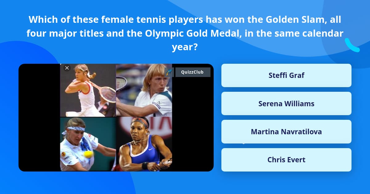 Which of these female tennis players... | Trivia Questions | QuizzClub