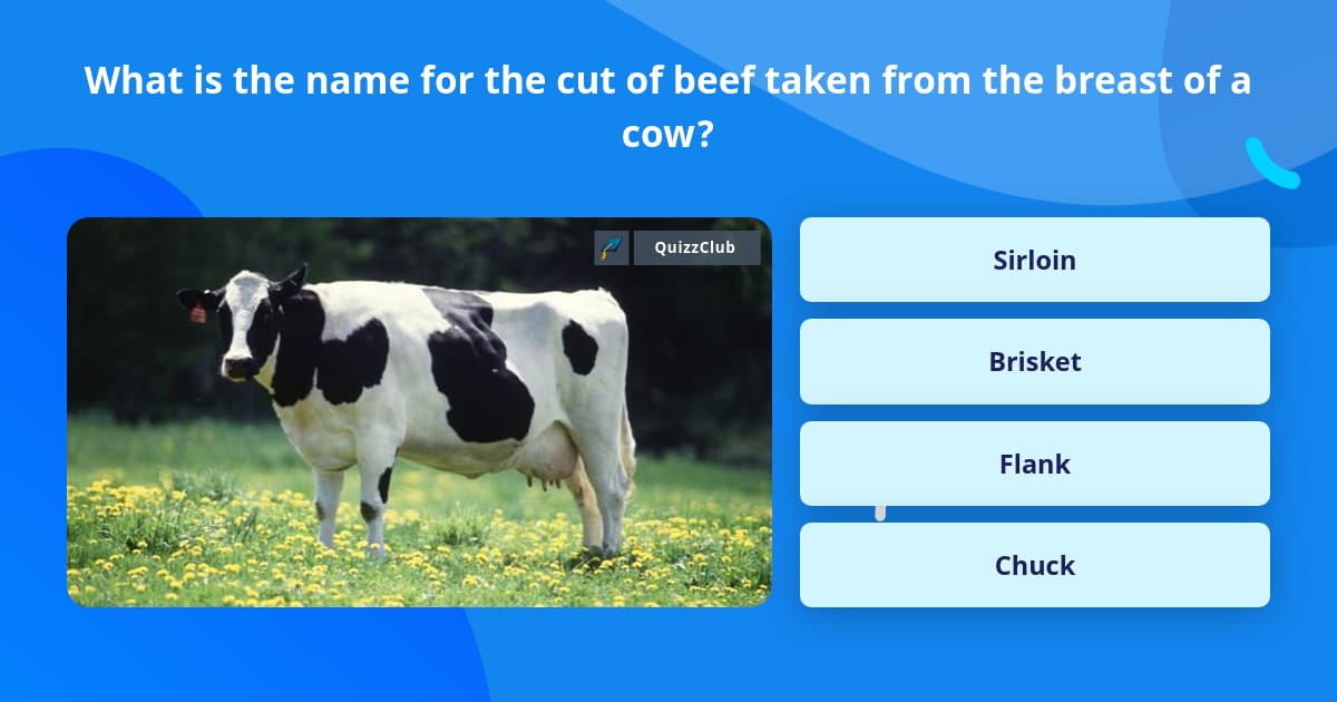 What is the name for the cut of beef... | Trivia Questions | QuizzClub