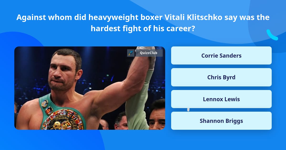 Against whom did heavyweight boxer... | Trivia Questions | QuizzClub