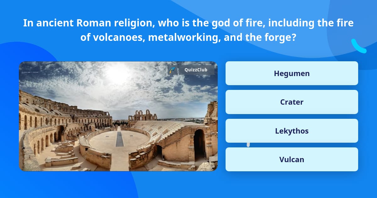 In ancient Roman religion, who is... | Trivia Answers | QuizzClub