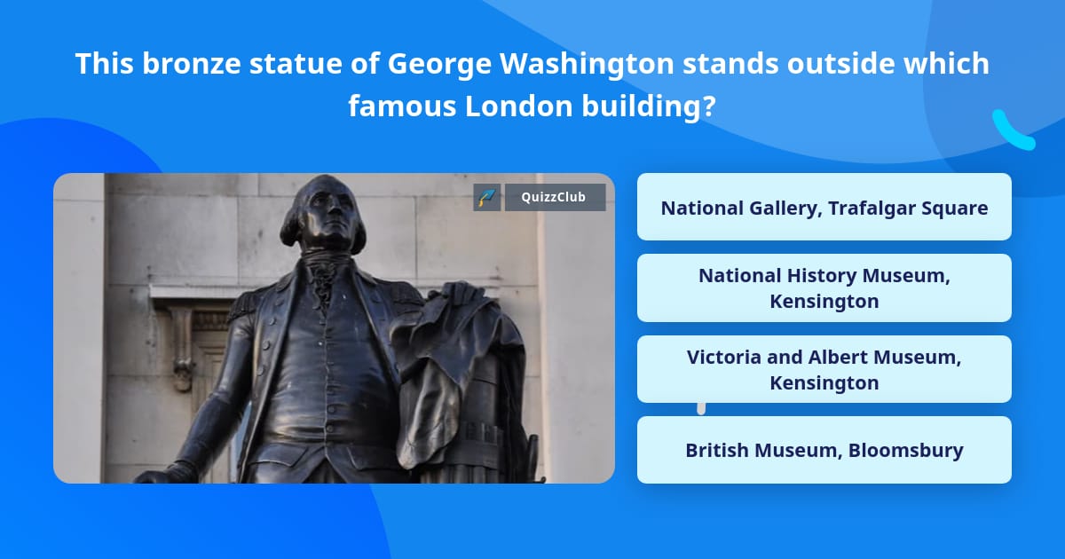 This bronze statue of George... | Trivia Answers | QuizzClub