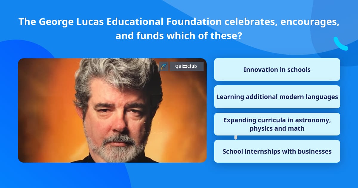 The George Lucas Educational... | Trivia Questions | QuizzClub