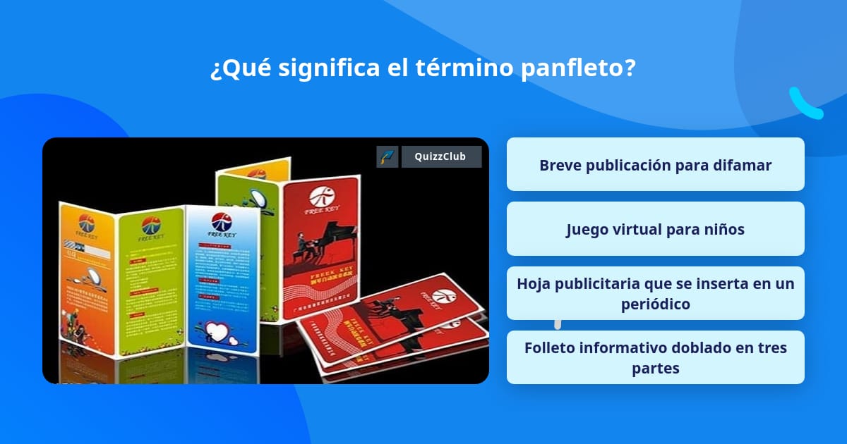 ¿Qué significa el término panfleto? | La respuesta de Trivia