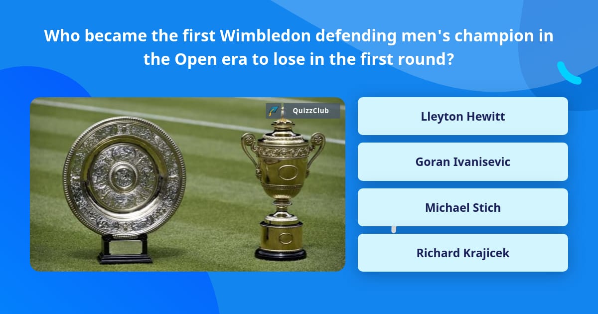Who became the first Wimbledon... | Trivia Questions | QuizzClub