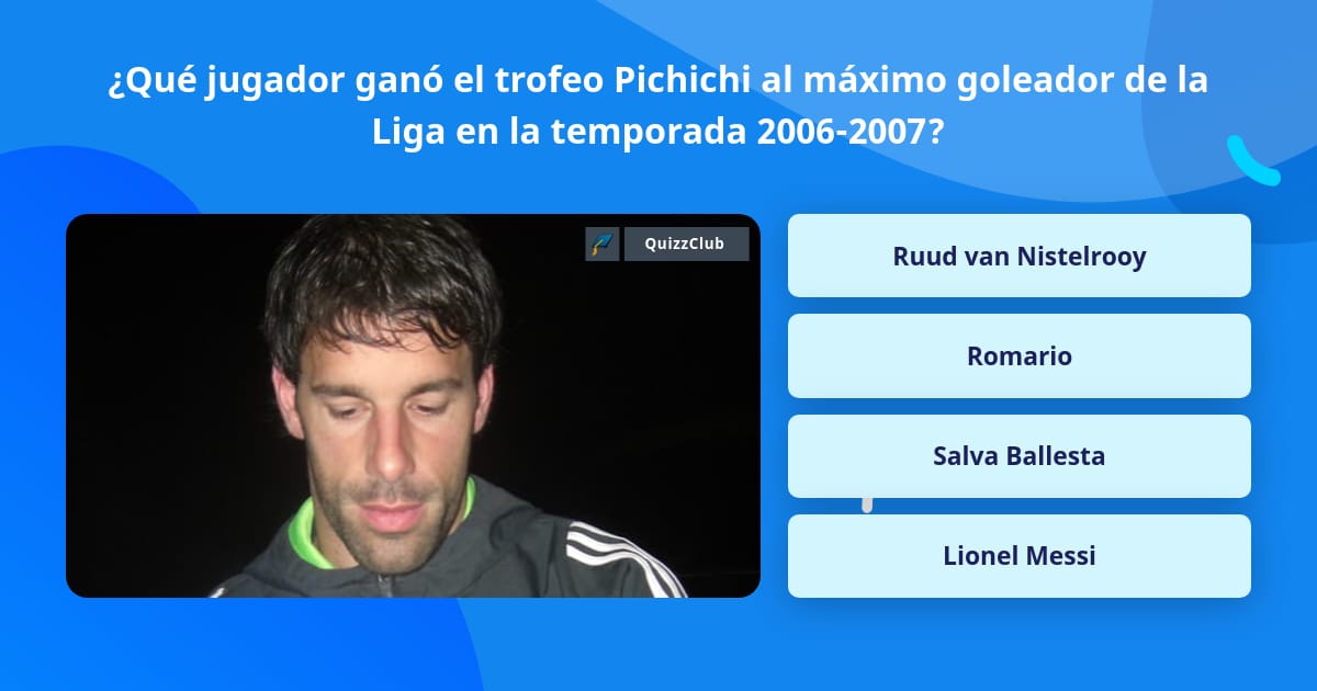 ¿Qué jugador ganó el trofeo Pichichi... | Las Preguntas Trivia