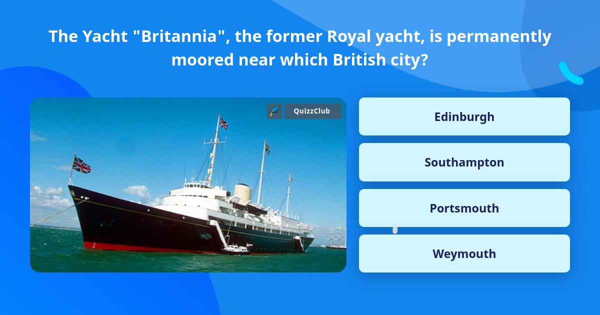 The Yacht "Britannia", the former... | Trivia Questions | QuizzClub