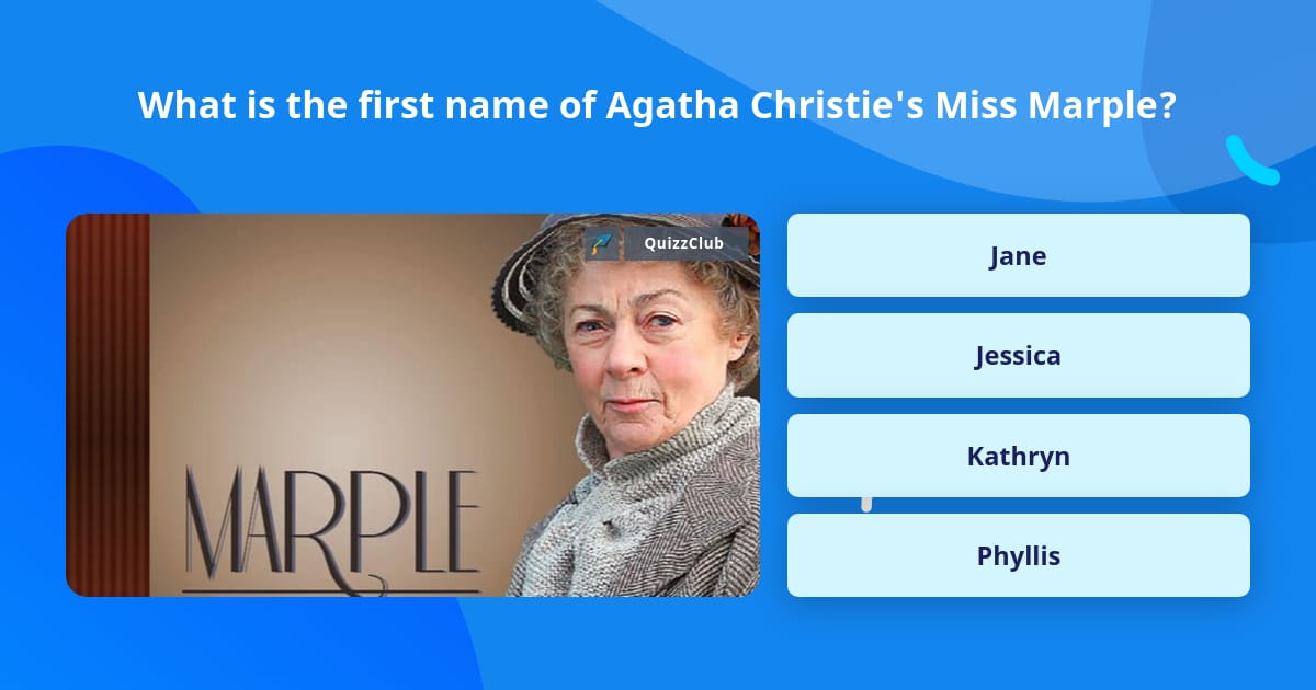 What is the first name of Agatha... | Trivia Answers | QuizzClub