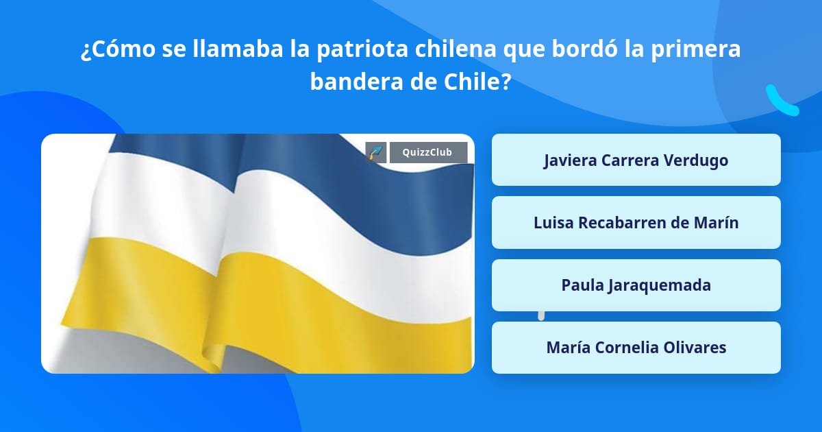 ¿Cómo se llamaba la patriota chilena... | Las Preguntas Trivia