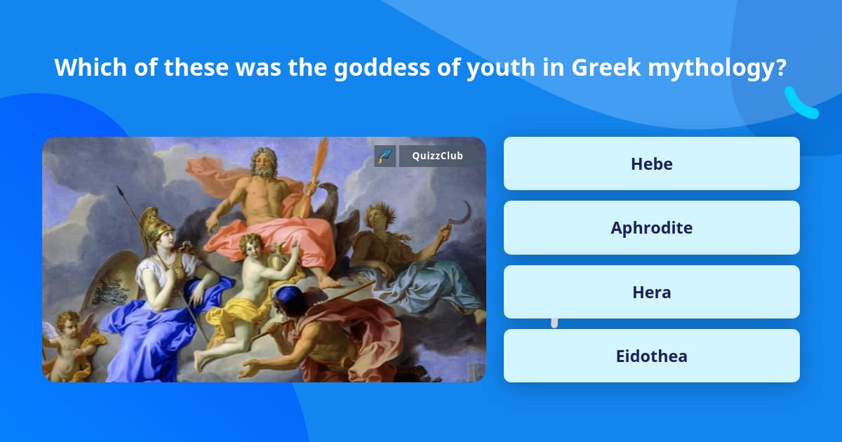Which of these was the goddess of... | Trivia Answers | QuizzClub