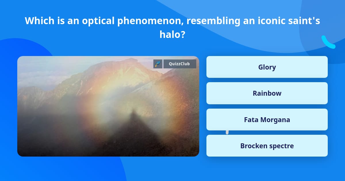 Which is an optical phenomenon,... | Trivia Questions | QuizzClub