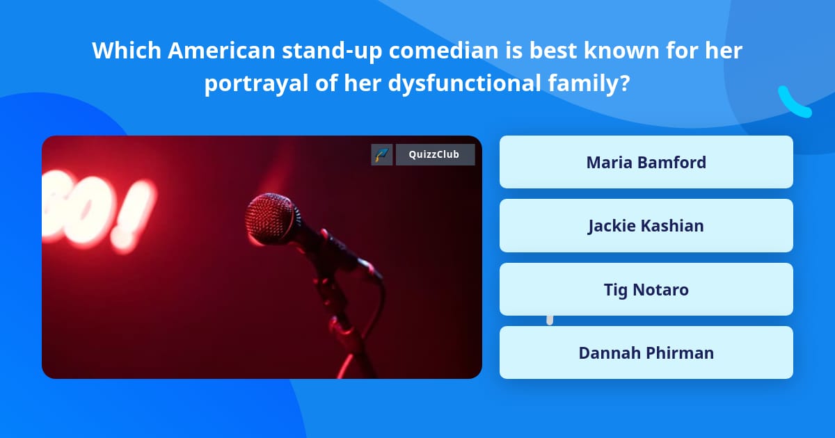 Which American stand-up comedian is... | Trivia Answers | QuizzClub