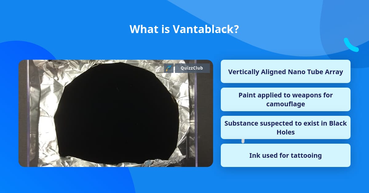 What is Vantablack? | Trivia Questions | QuizzClub