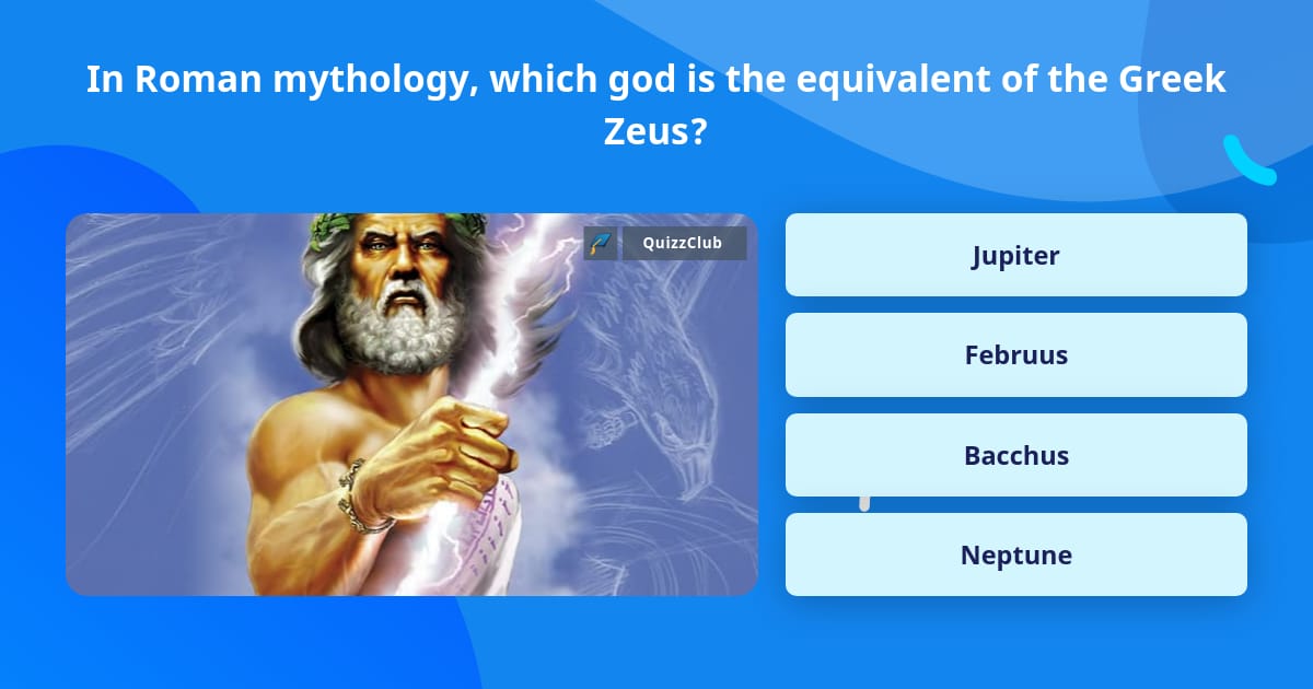 In Roman mythology, which god is the... | Trivia Answers | QuizzClub