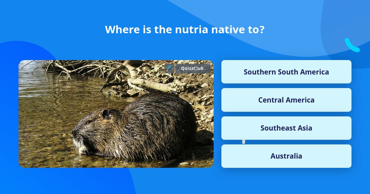 Where is the nutria native to? | Trivia Questions | QuizzClub