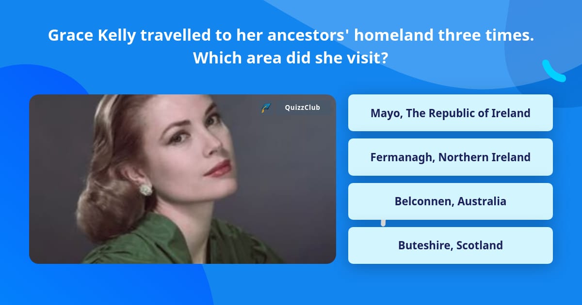 Grace Kelly travelled to her... | Trivia Questions | QuizzClub