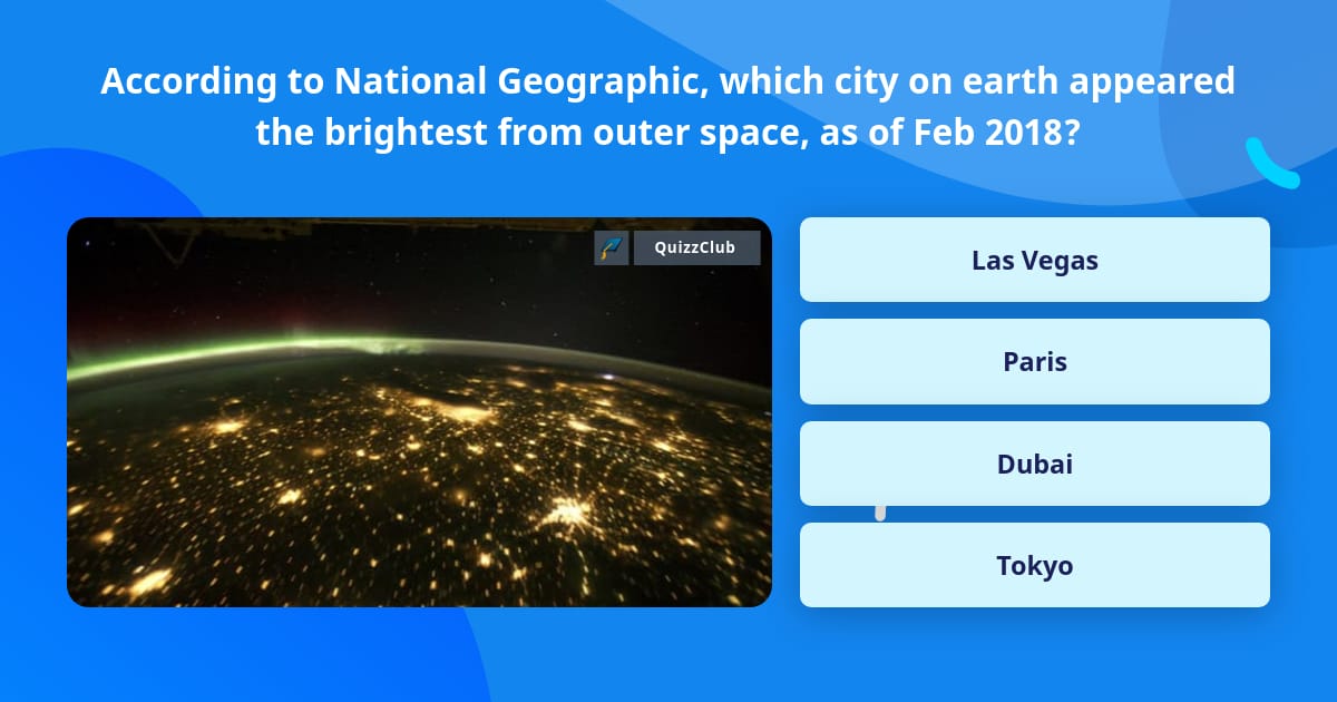 According to National Geographic,... | Trivia Questions | QuizzClub