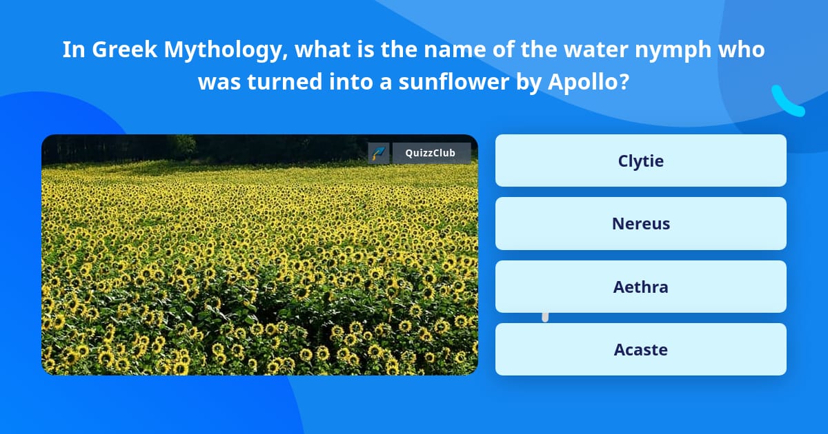 In Greek Mythology, what is the name... | Trivia Questions | QuizzClub