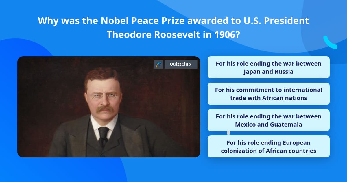 Why was the Nobel Peace Prize... | Trivia Answers | QuizzClub