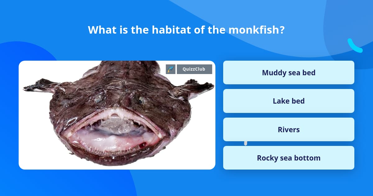 What is the habitat of the monkfish? | Trivia Answers | QuizzClub