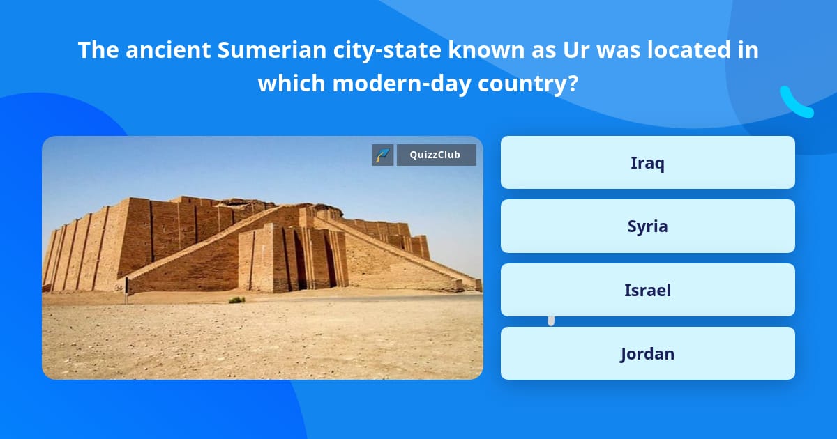The ancient Sumerian city-state... | Trivia Questions | QuizzClub