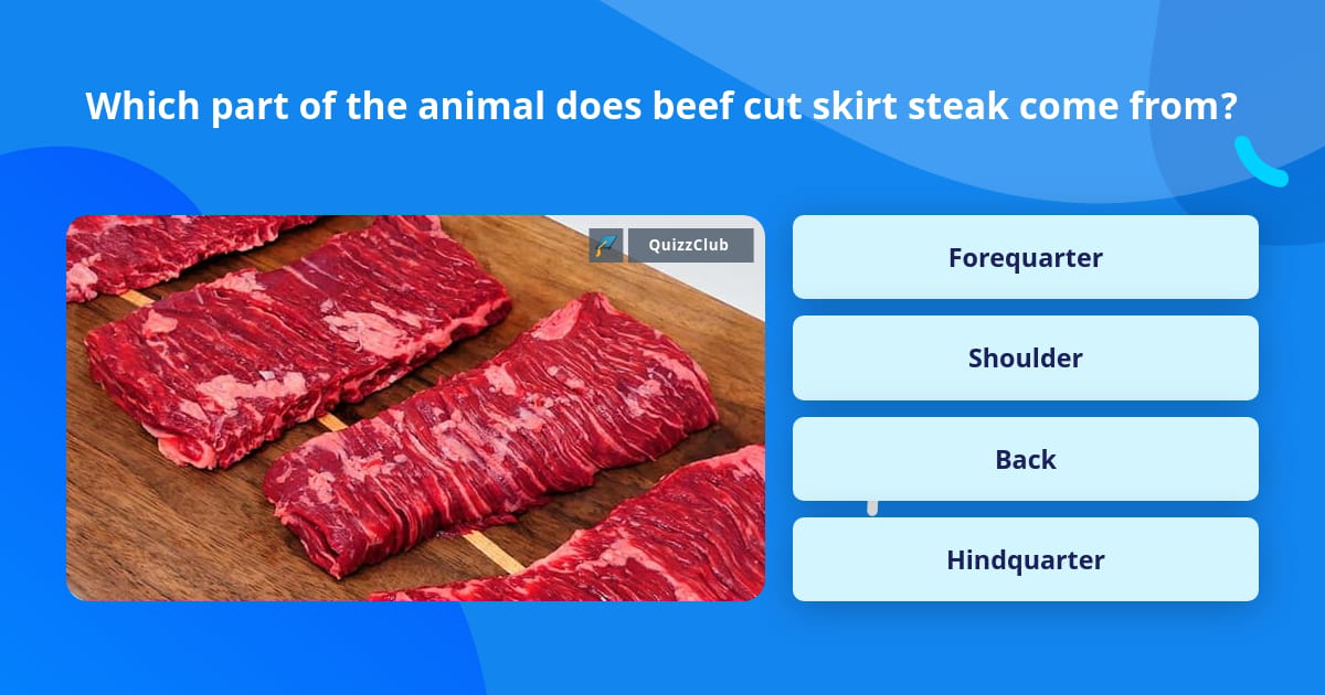Which part of the animal does beef... | Trivia Questions | QuizzClub