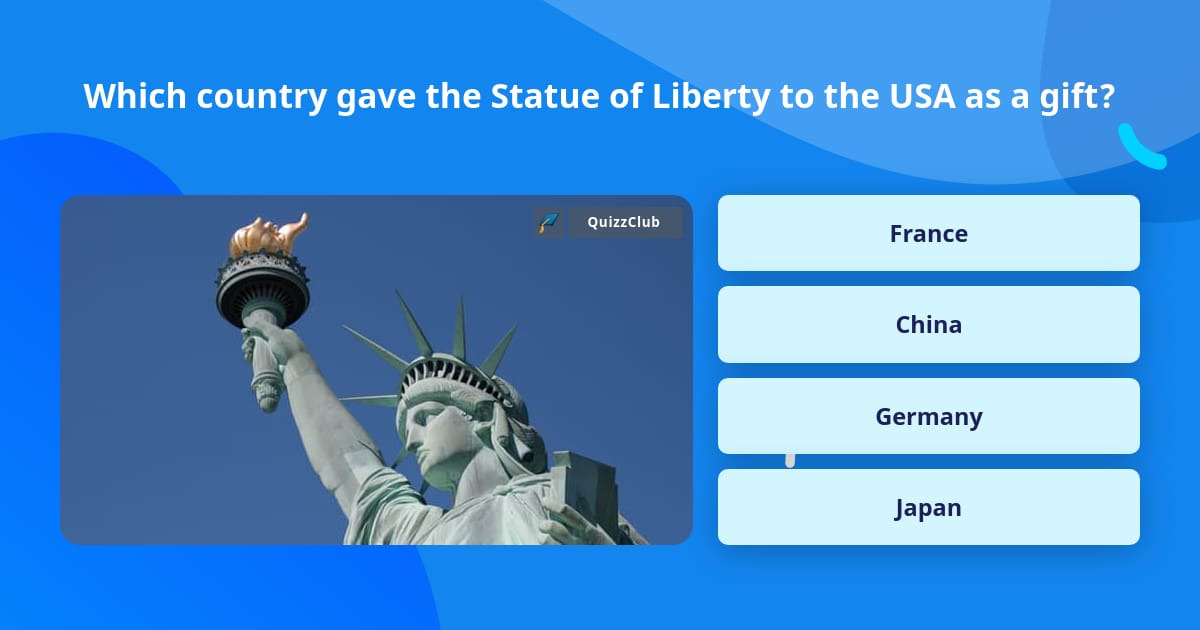Which country gave the Statue of... | Trivia Answers | QuizzClub