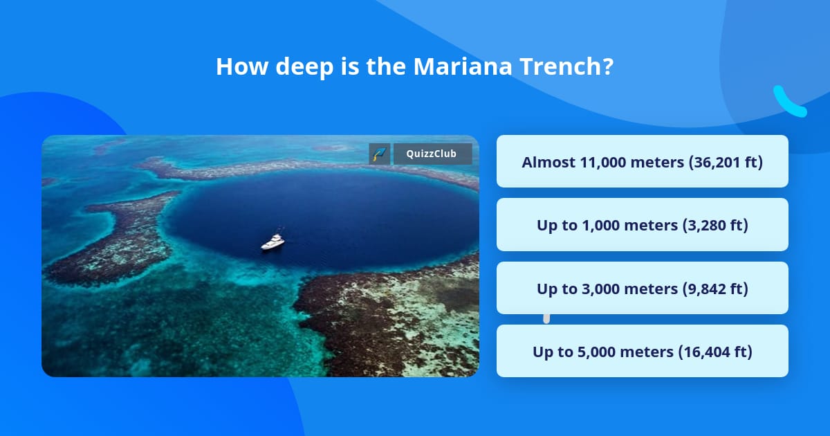 How deep is the Mariana Trench? | Trivia Answers | QuizzClub