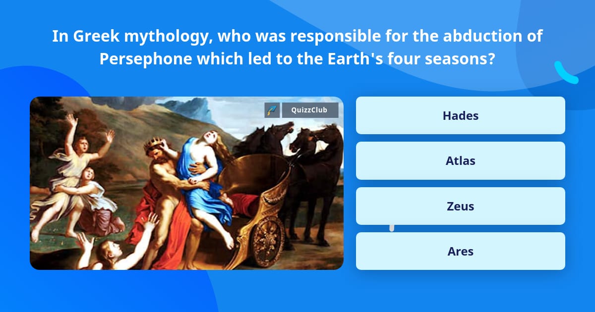 In Greek mythology, who was... | Trivia Questions | QuizzClub