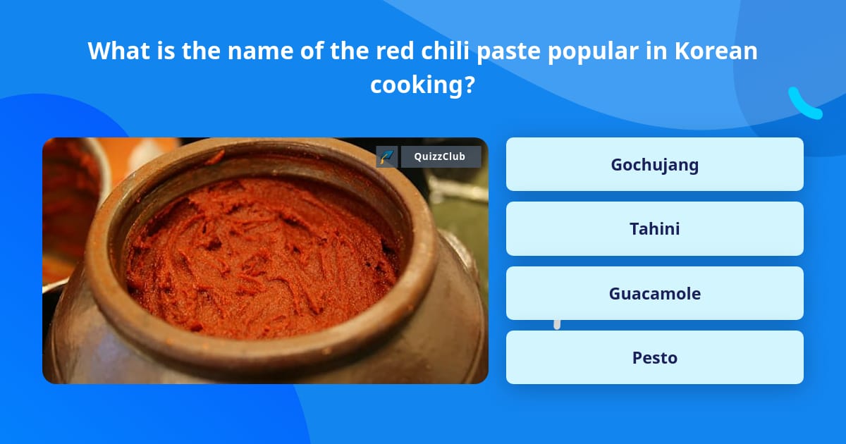 What is the name of the red chili... | Trivia Answers | QuizzClub
